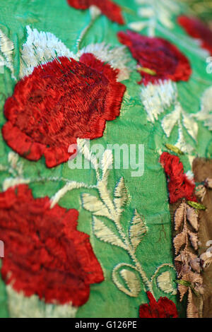 Colourful ornate Indian handmade textiles, material and fabric Stock ...