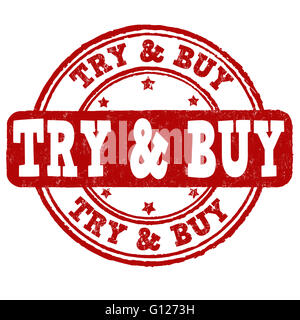 Try before you buy label or stamp on white background, vector Stock ...