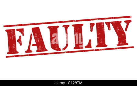 Faulty grunge rubber stamp on white background, vector illustration ...