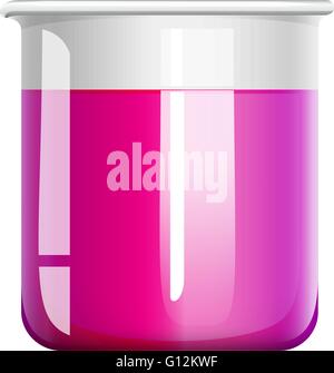 Pink liquid in beaker glass Stock Vector Image & Art - Alamy