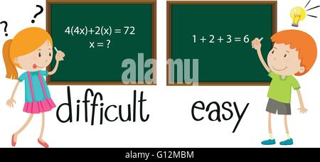 Boy solving math problem illustration Stock Vector Art & Illustration ...