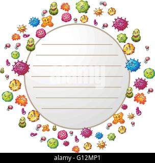 Border design with bacteria Stock Vector Image & Art - Alamy