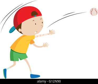 Little boy throwing ball Stock Vector Image & Art - Alamy