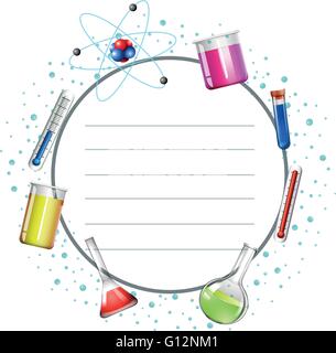 Border template with science equipments illustration Stock Vector Image ...