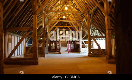 The medieval wooden wheat barn at Cressing Temple between Witham and ...