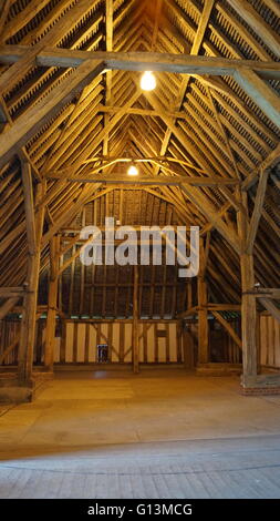 The medieval wooden wheat barn at Cressing Temple between Witham and ...