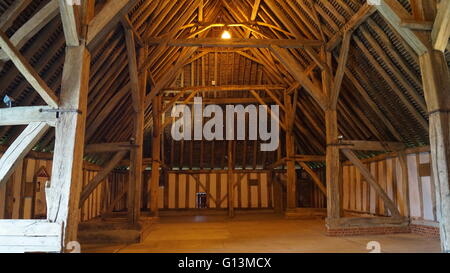 The medieval wooden wheat barn at Cressing Temple between Witham and ...
