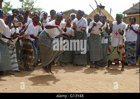 The chief of Bongo, upper east region of Ghana, near Bolgatanga (center ...