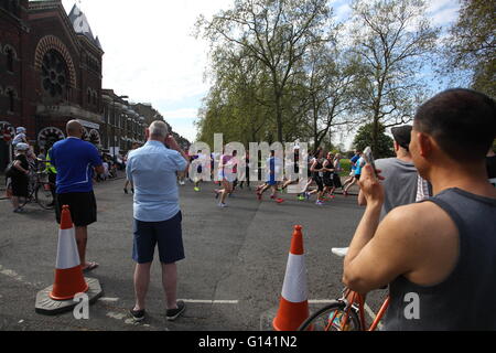 Hackney, London, UK. 8th May, 2016. HAckney Marathon Run by many on a ...