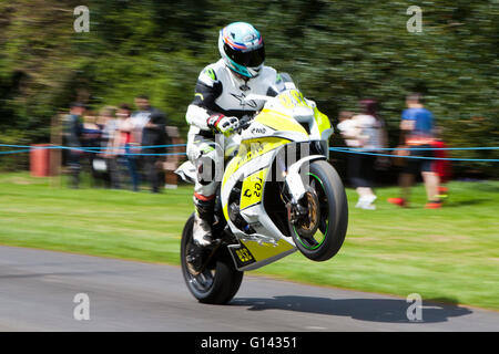Racing vintage motorcycles on old airfield runway Stock Photo - Alamy