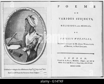 Engraving of Wheatley by Scipio Moorhead in the Frontispiece to her ...