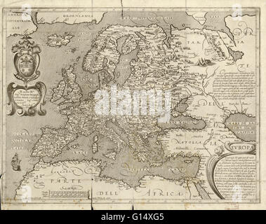 17th century map of Europe. Published in 1700, this map by the Dutch ...