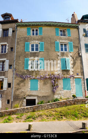 Post medieval buildings, merchant houses and walls of Bayonne, basque ...