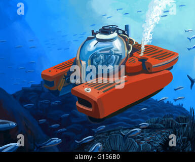 An illustration of a submersible Stock Photo - Alamy