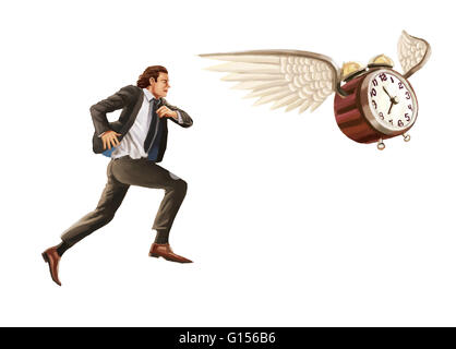 A conceptual illustration of the idiom "time flies Stock Photo - Alamy