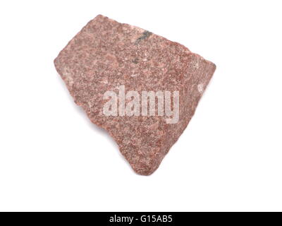 quartzitic sandstone crimson on a white background Stock Photo - Alamy