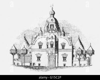 Uraniborg, an astronomical observatory operated by Tycho Brahe in ...