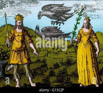 An alchemical treatise from 1622. Alchemy was the pseudo-scientific ...