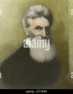 Militant abolitionist, John Brown (1800-1859), ascending the scaffold ...