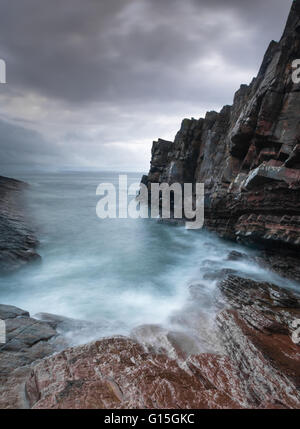 uk scotland assynt sutherland highland stoer bay looking over to the ...