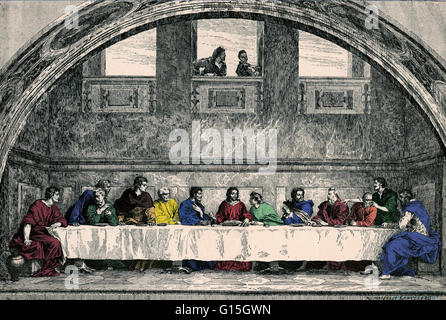 THE LAST SUPPER JESUS' MEAL APOSTLES PASSION CHRIST DETAIL STAINED ...