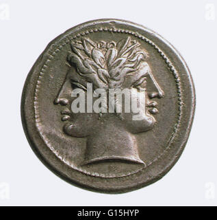 Janus, the ancient Roman god of beginnings and transitions (gates Stock ...