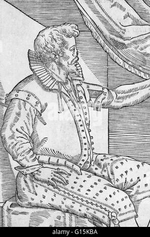 One of Gaspare Tagliacozzi's methods for replacing a missing nose. Here ...