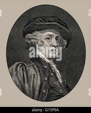 Joshua Reynolds, influential English painter, after a self-portrait, 16 ...
