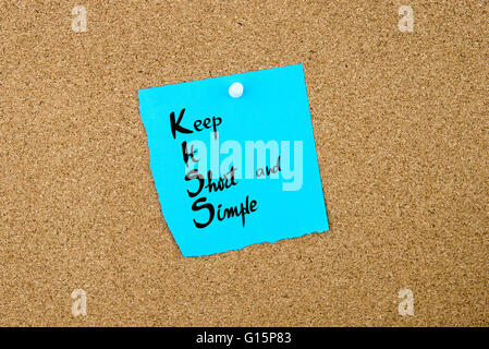 KISS keep it short and simple symbol. Concept words KISS keep it short ...