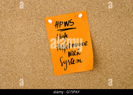 Business Acronym HPWS High Performance Work System Stock Photo - Alamy