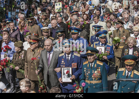 Kiev, Kiev, Ukraine. 9th May, 2016. Front of the Victory Parade during ...