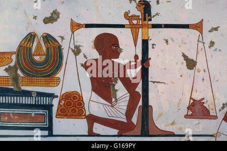 Ancient Egyptian weights and weighing scales 18th Dynasty 1700 BC Stock ...