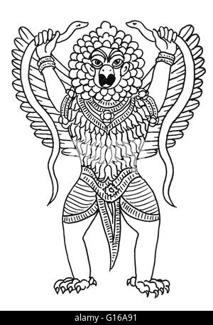 Garuda - mythical bird creature in both Hindu and Buddhist mythology ...