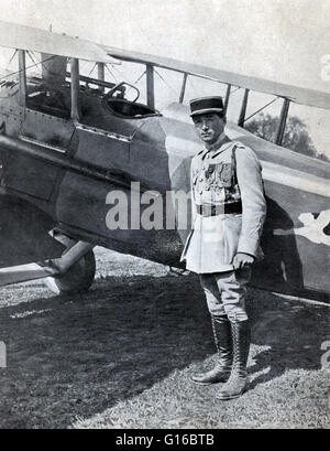 Rene Paul Fonck, French aviator, in his SPAD plane Stock Photo - Alamy