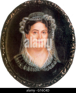 Rachel Jackson (1767-1828), wife of Andrew Jackson, miniature portrait ...