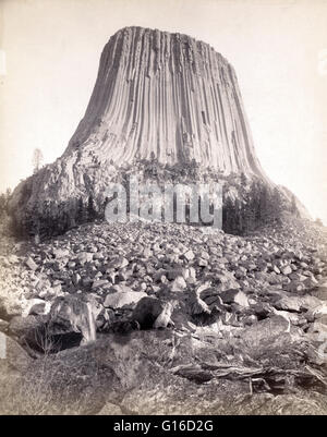 Devil's Tower National Monument showing famous basalt tower, sacred ...