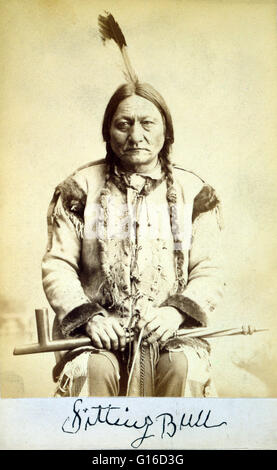 Sitting Bull, holding peace pipe, photographed by D.F. Barry, 1885 ...