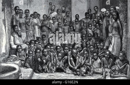 The African slave-trade - slaves taken from a dhow captured by H.M.S ...
