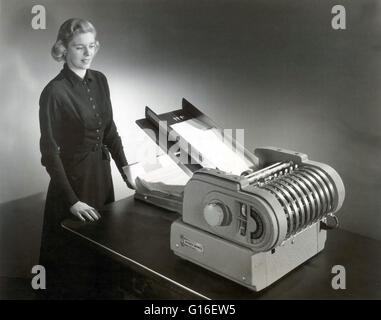 In 1902, Arthur Pitney patented his first "double-locking" hand-cranked ...