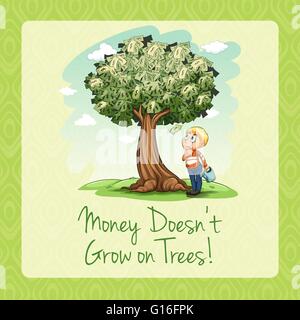 Money doesn't grow on trees Stock Vector Image & Art - Alamy