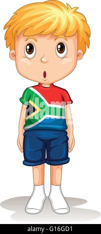 Illustration of a Kid Boy Standing Straight and a Man Sitting and ...