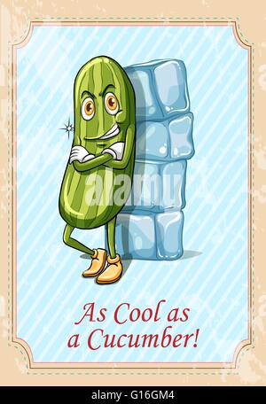 Cool as a cucumber idiom Stock Vector Image & Art - Alamy