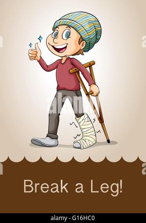 Idiom break a leg Stock Vector Image & Art - Alamy