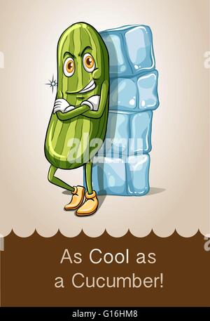Cool as a cucumber idiom Stock Vector Image & Art - Alamy