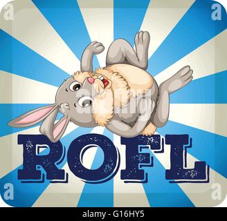 Rolling on the floor laughing. Vector illustration. smiling emoticon ...