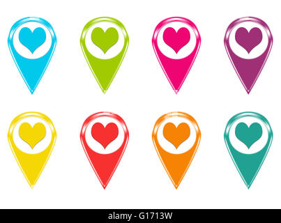 Emotion map marker icons Stock Photo - Alamy