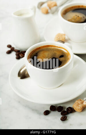 Fresh coffee with several ingredients Stock Photo - Alamy