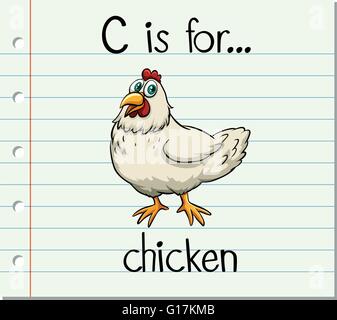 Flashcard letter C is for chicken Stock Vector Image & Art - Alamy