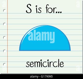 Flashcard letter S is for semicircle illustration Stock Photo - Alamy