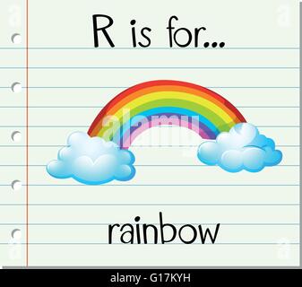 Flashcard letter R is for rainbow illustration Stock Vector Image & Art ...